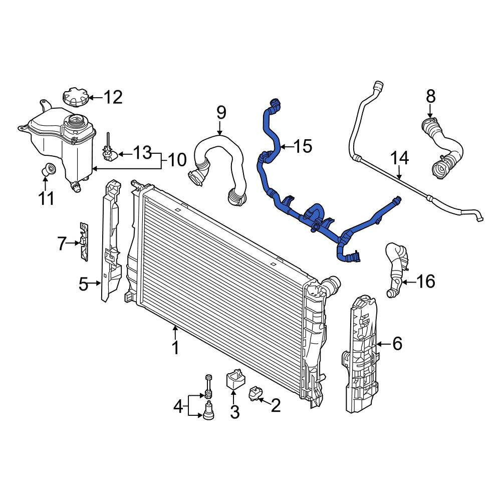BMW OE 17127599460 - Engine Coolant Crossover Pipe