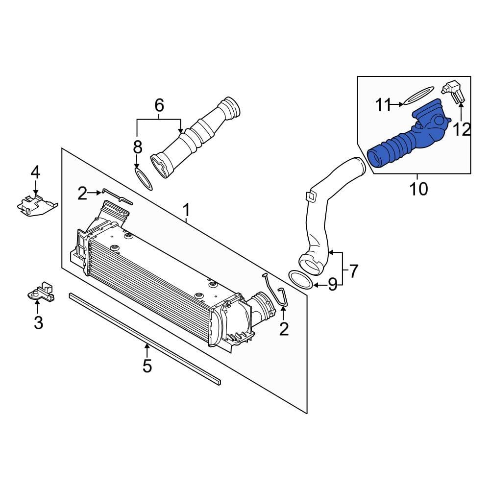 BMW OE 13717599293 - Front Right Intercooler Pipe