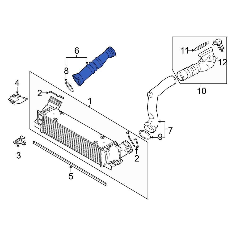 BMW OE 13717599293 - Front Right Intercooler Pipe