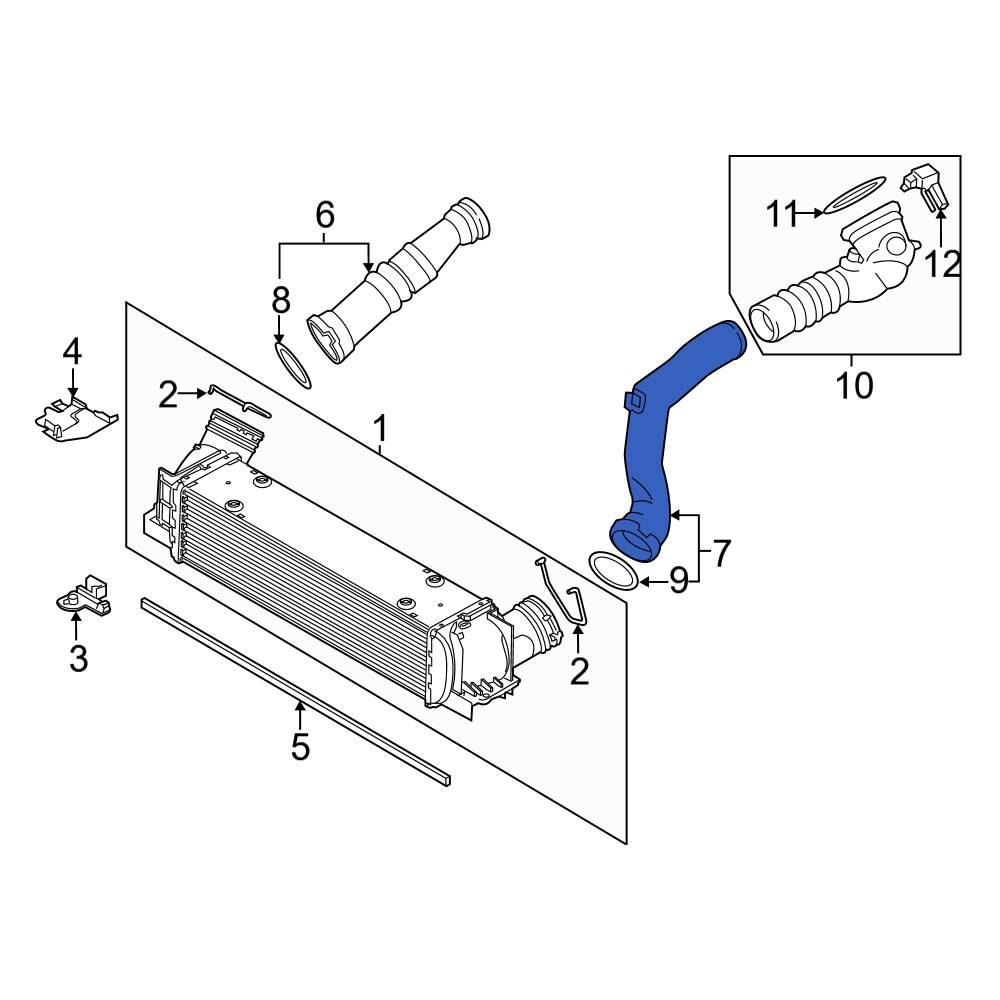 BMW OE 13717590304 - Front Left Intercooler Pipe