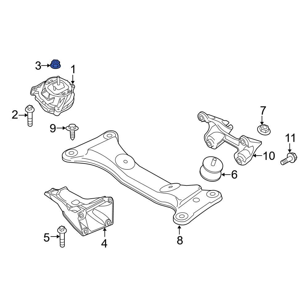 BMW OE 07119904670 - Engine Mount Nut