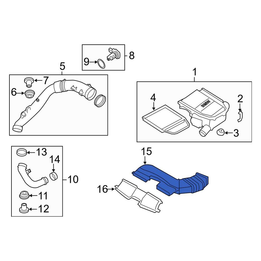 BMW OE 13717599282 - Engine Air Intake Hose
