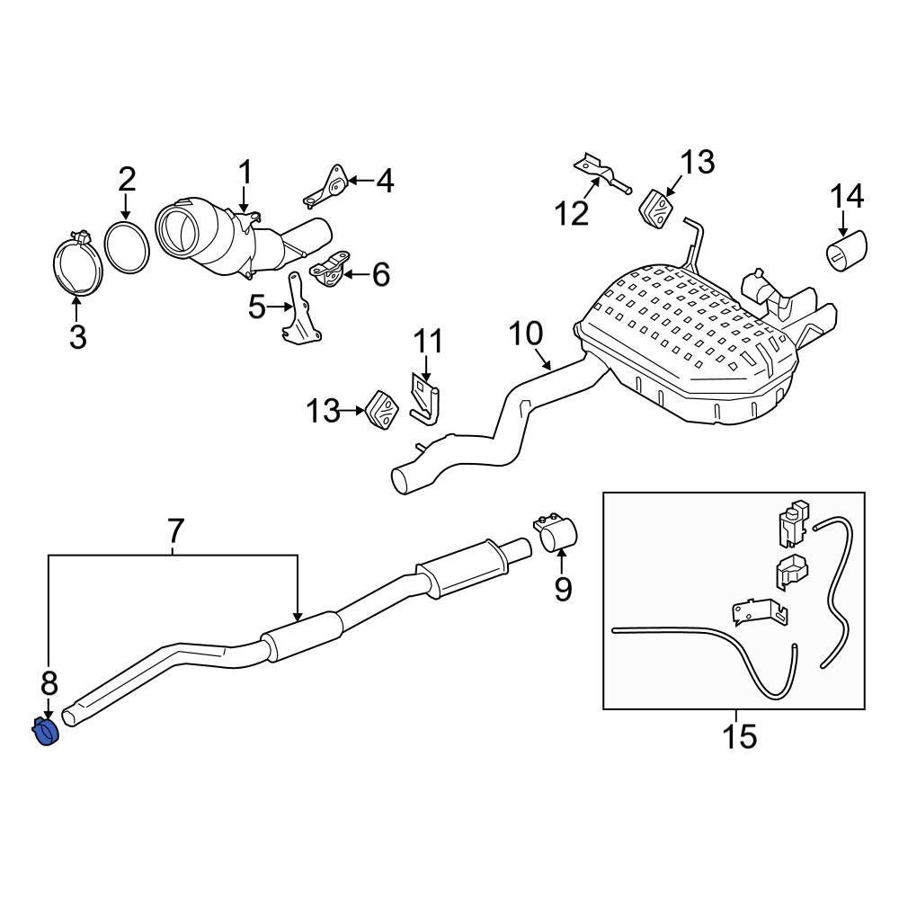 BMW OE 18308632361 - Front Exhaust Muffler Clamp