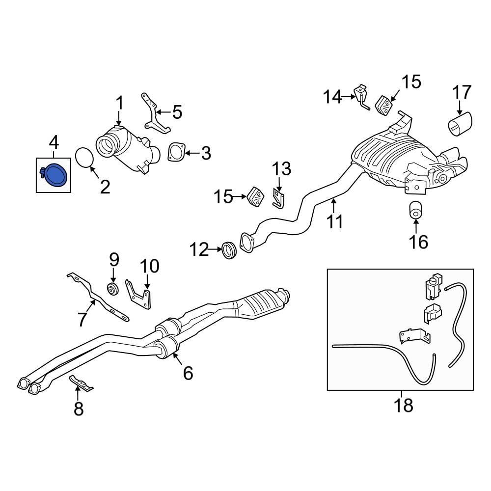 BMW OE 11658585233 - Upper Catalytic Converter Clamp