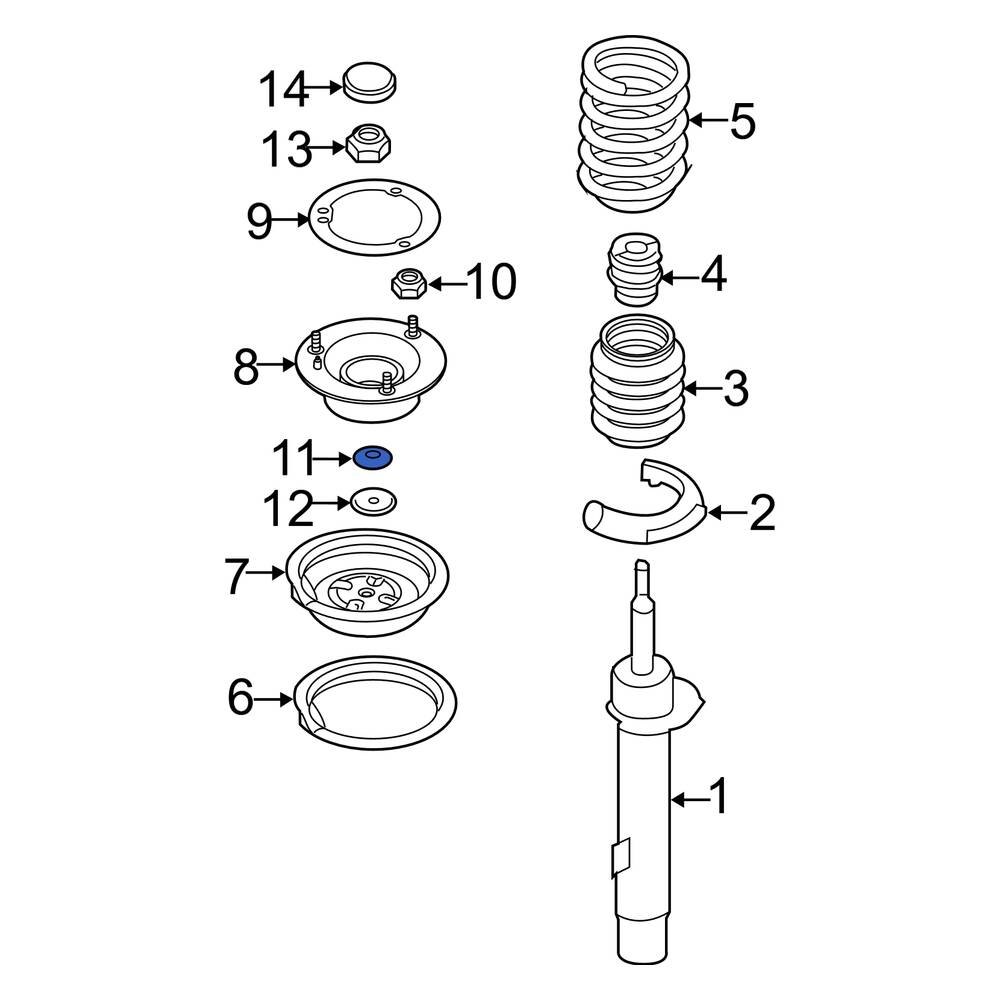 BMW OE 31331110196 - Suspension Shock Absorber & Strut Mount Gasket