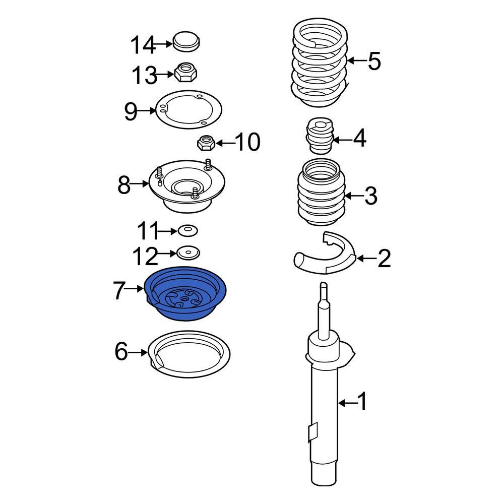 BMW OE 31336764093 - Front Suspension Strut Mount Reinforcement