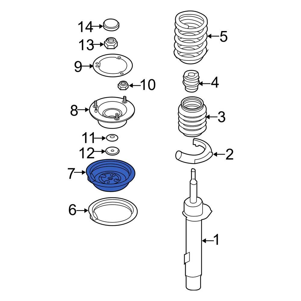 BMW OE 31336764093 - Front Suspension Strut Mount Reinforcement