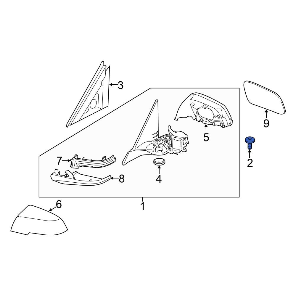 BMW OE 07149231823 - Front Door Mirror Screw