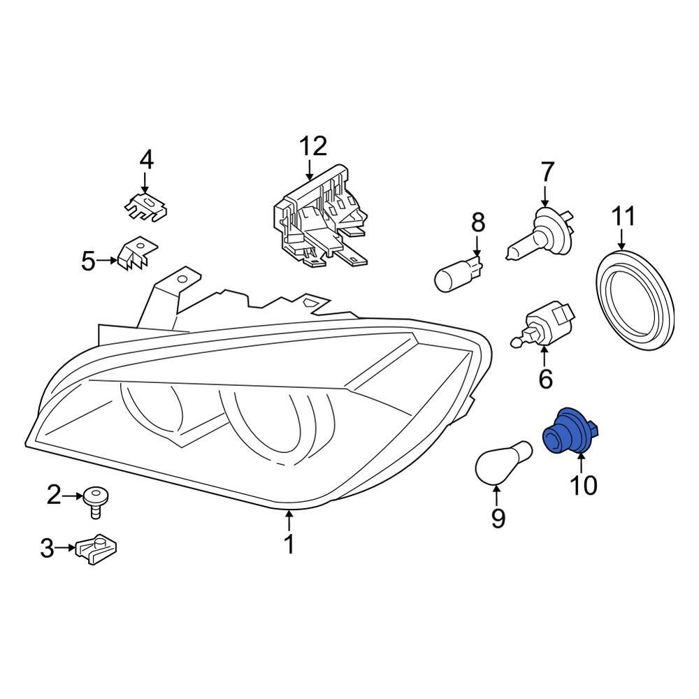 BMW OE 63117393855 - Front Turn Signal Light Socket