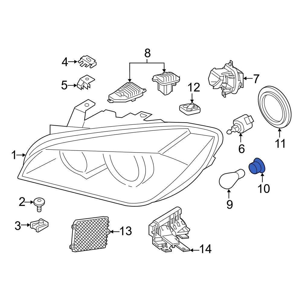BMW OE 63117393855 - Front Turn Signal Light Socket