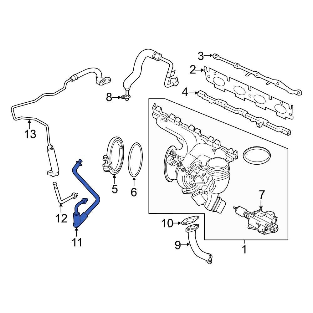 BMW OE 11537617532 - Turbocharger Coolant Line