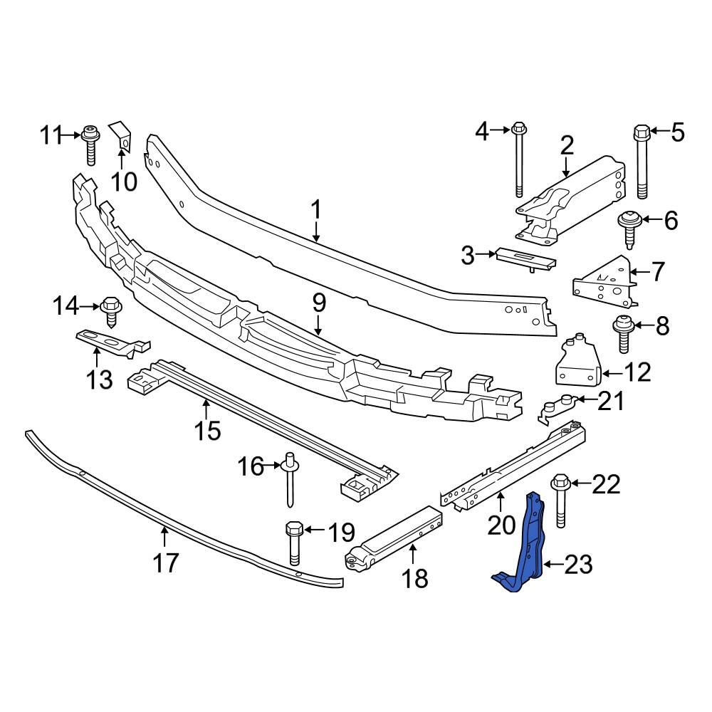 BMW OE 51117498085 - Right Bumper Impact Absorber Bracket