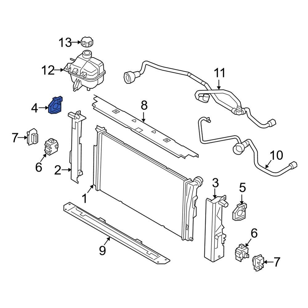 BMW OE 17118620732 - Radiator Mount Bracket