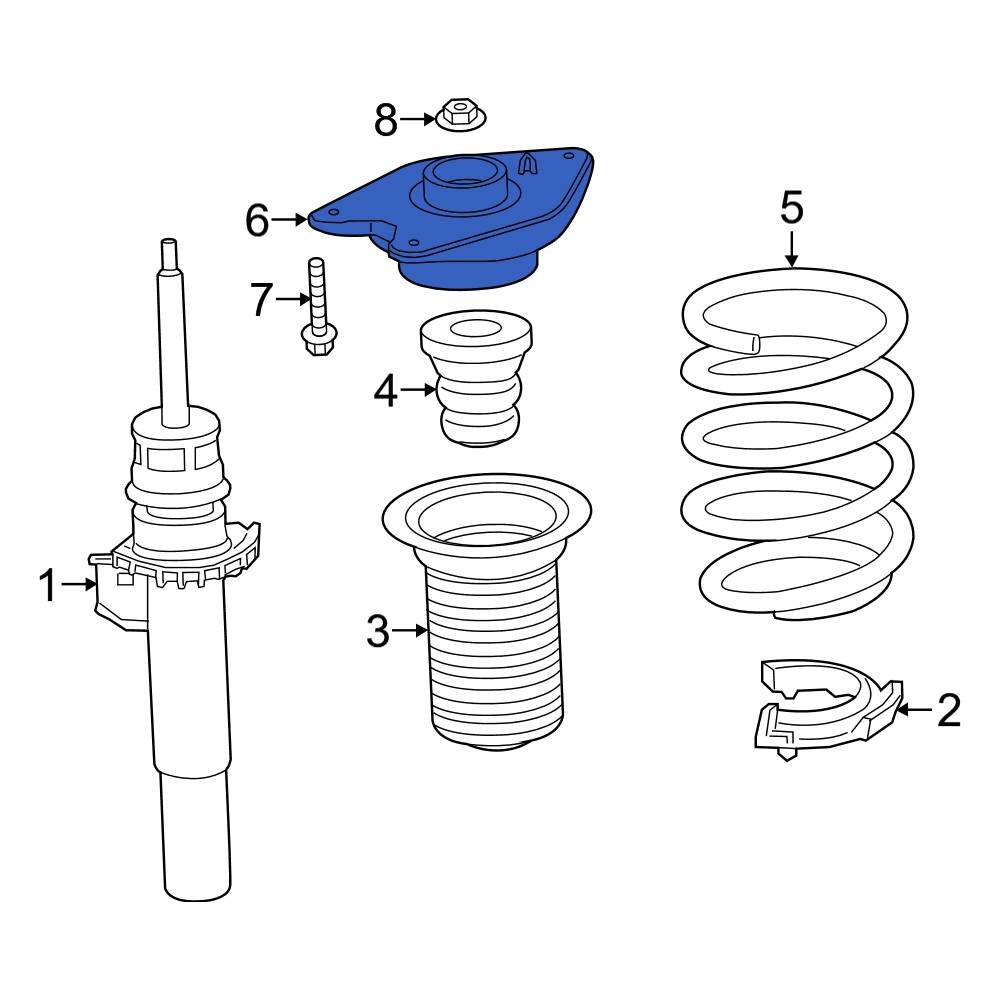 BMW OE 31306896309 - Front Suspension Strut Mount
