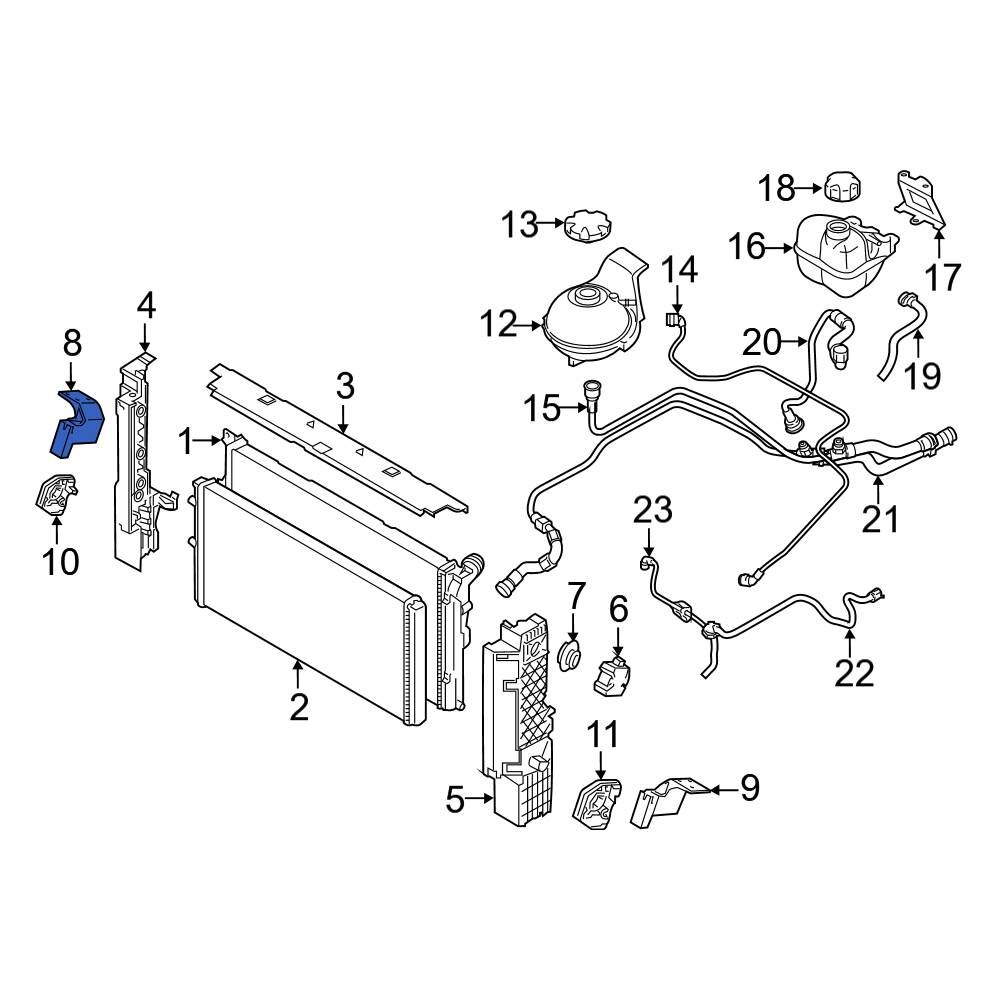 BMW OE 17118620733 - Radiator Mount Bracket