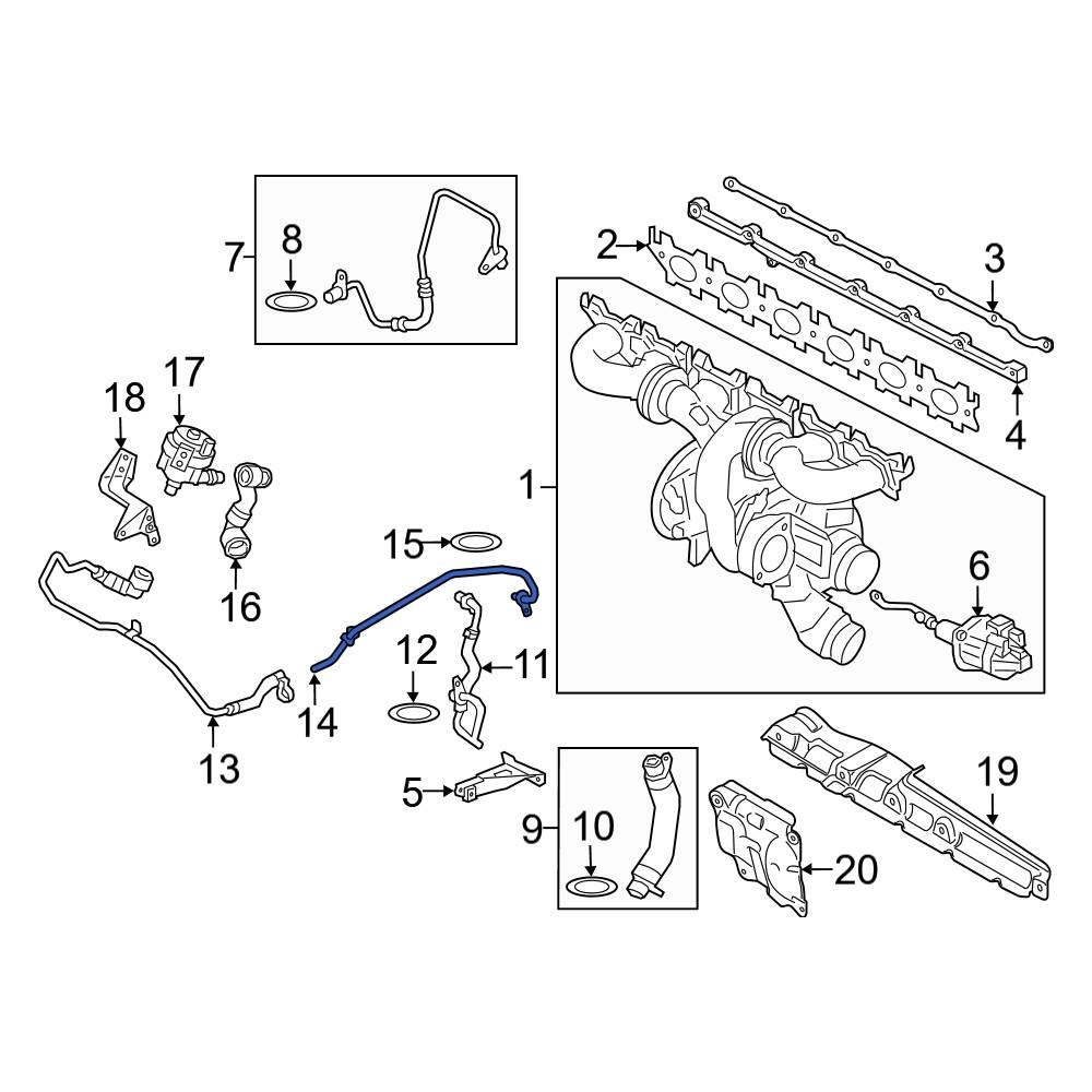 BMW OE 11538666856 - Turbocharger Coolant Line
