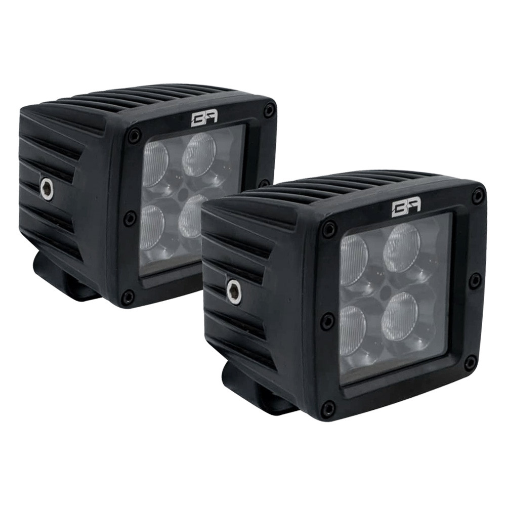 Body Armor 4x4® 30043 - Blackout Series 3" 2x40W Cube Flood Beam LED Lights