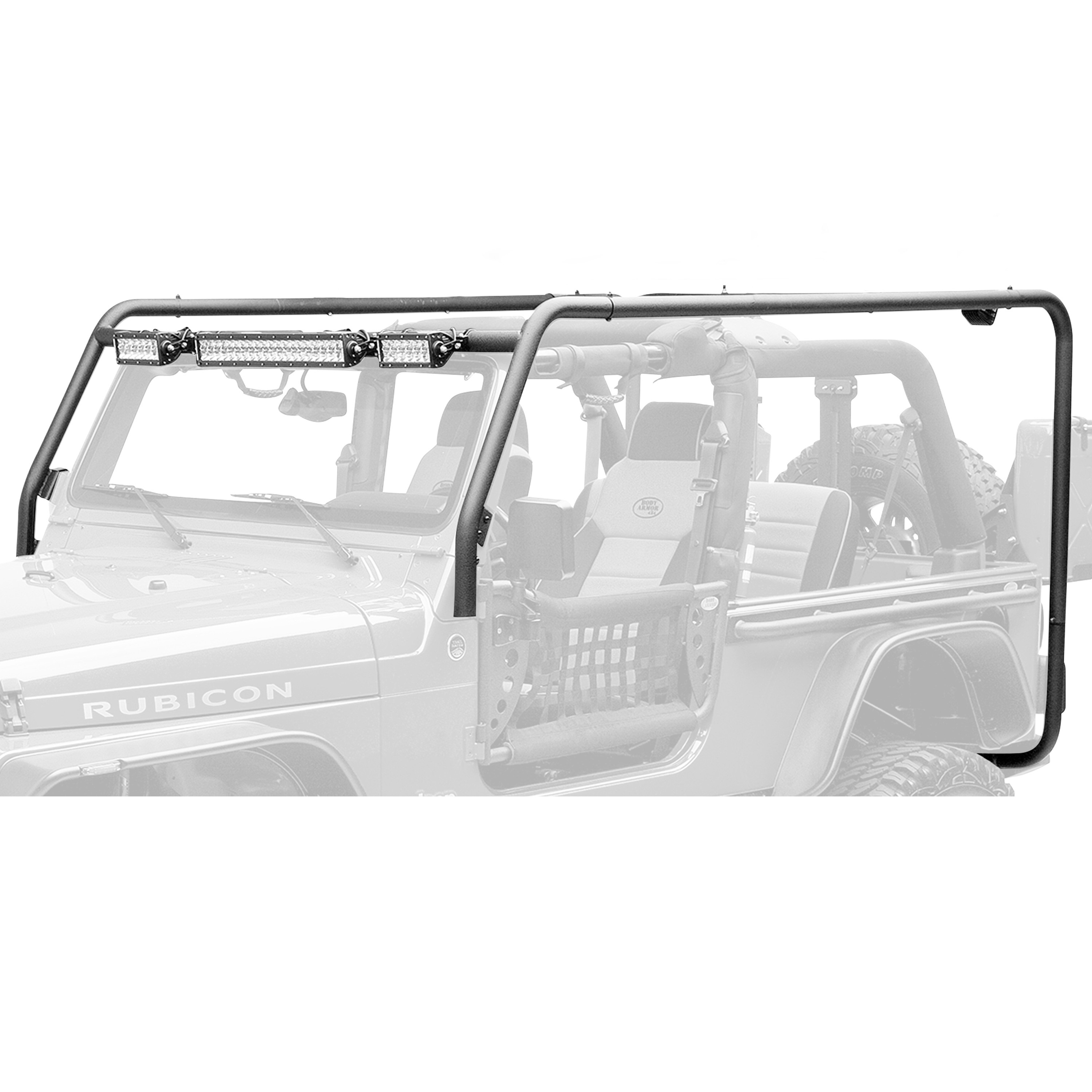 Body Armor 4x4® JK-711 - Roof Rack Front anr Rear Frame Kit