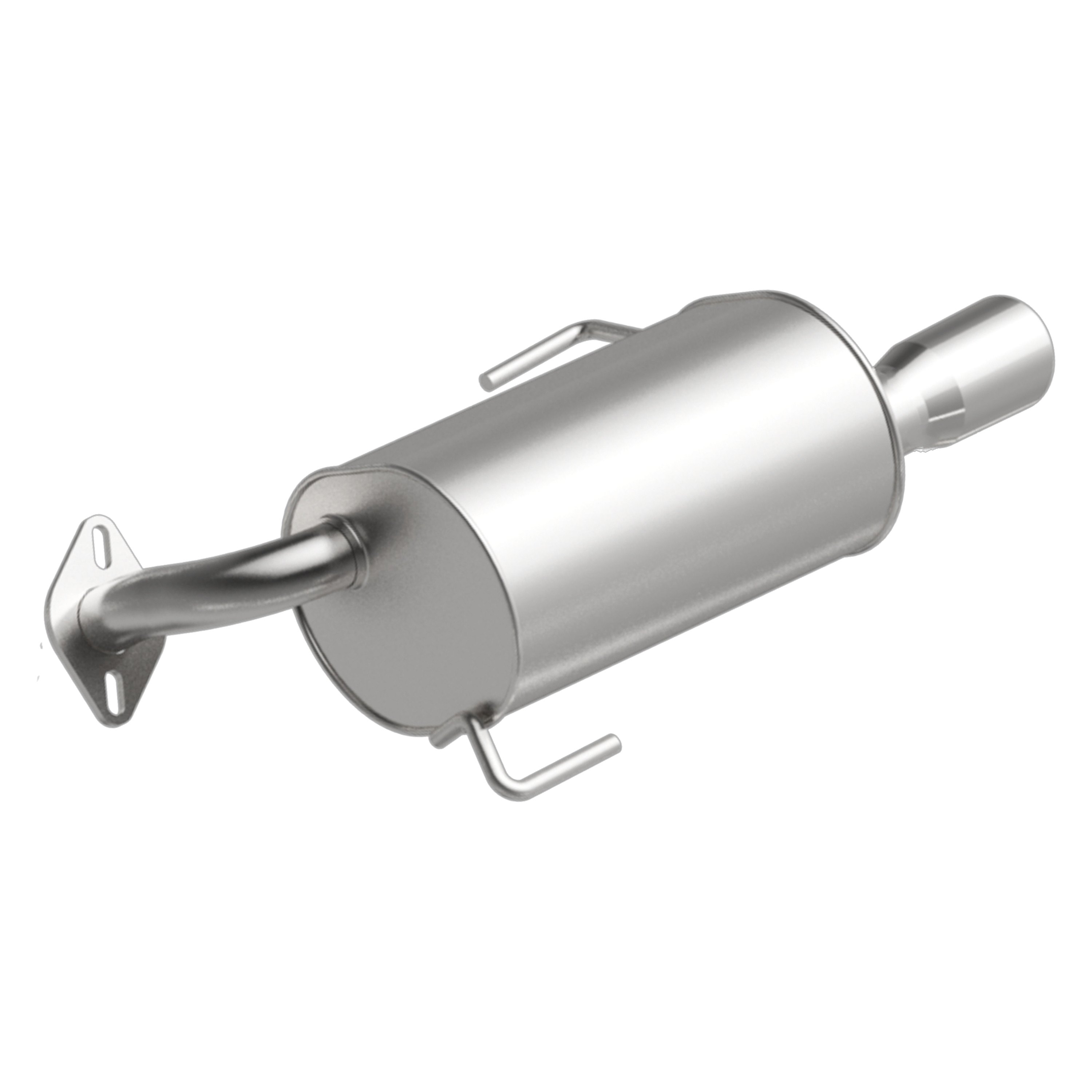 BRExhaust® 229-023 - Rear Driver Side Exhaust Muffler with Chrome Tip