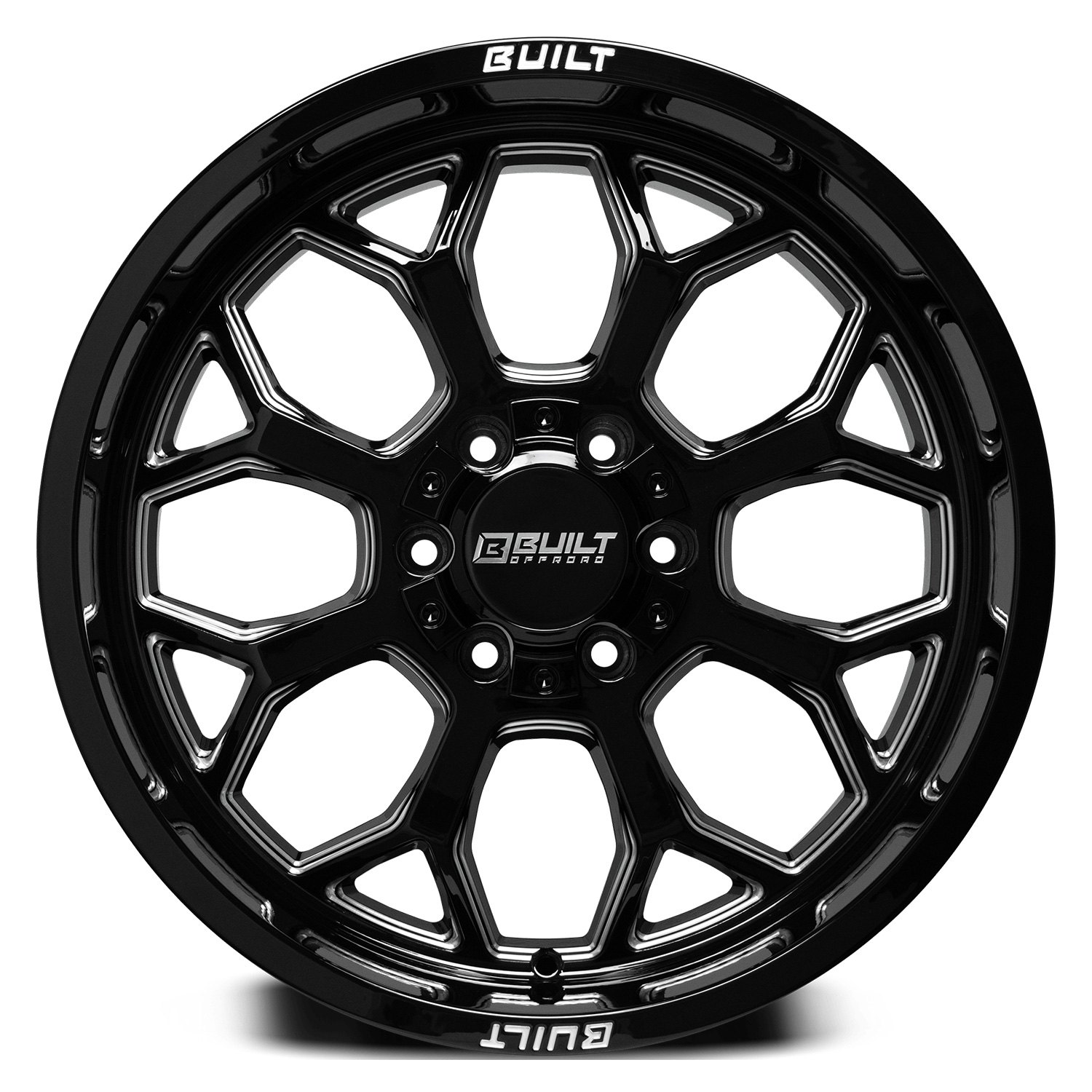 BUILT OFF-ROAD® BTO1 Wheels - Gloss Black with Milled Accents Rims