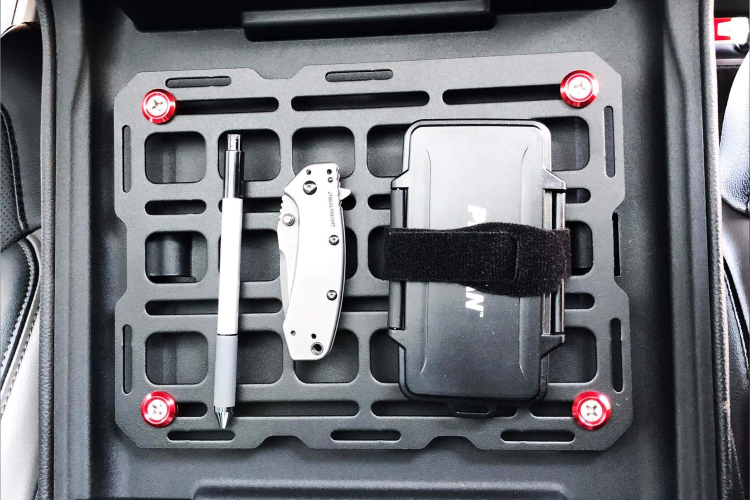 BuiltRight® 201011 - MOLLE 10" x 7.5" Black Tech Plate Steel Mounting Panel