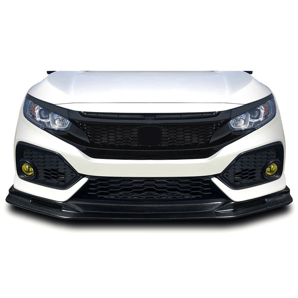 Carbon Creations® 118528 - Parvin Style Carbon Fiber Front Bumper Lip ...