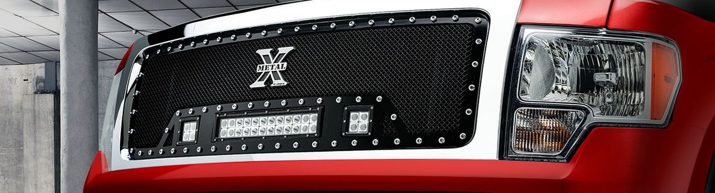Ford F-150 Custom Grilles - Billet, Mesh, CNC, LED, Chrome, Black