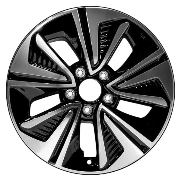 CCI® ALYHT011U45 - 5 Turbine-Spoke Slow Machined and Black 17x7 Alloy ...
