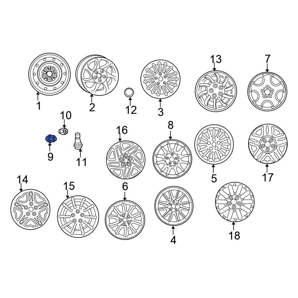 Chrysler OE 6509769AA - Wheel Lug Nut