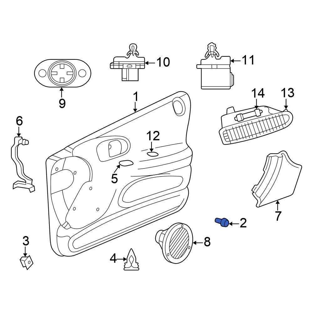 Chrysler OE 6032723 - Door Interior Trim Panel Screw