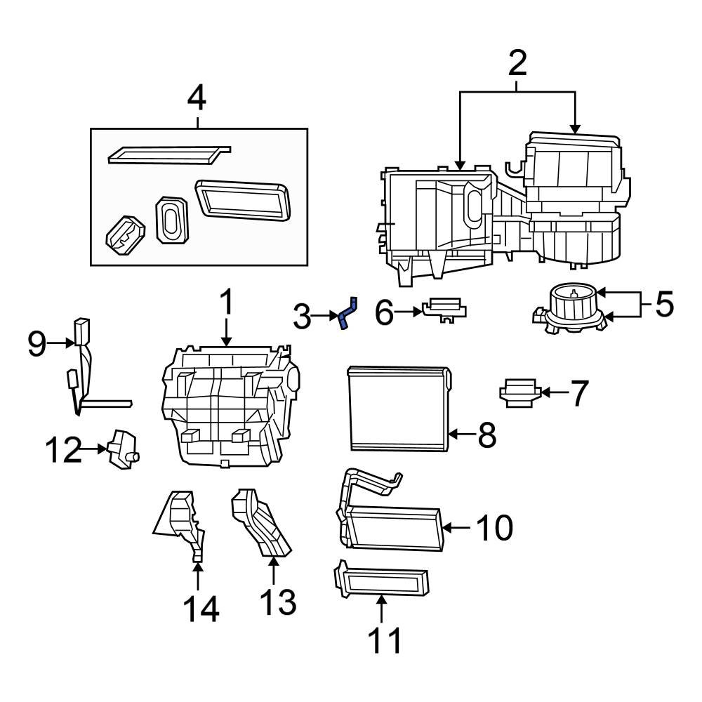 Chrysler OE 68018107AB - A/C Evaporator Drain