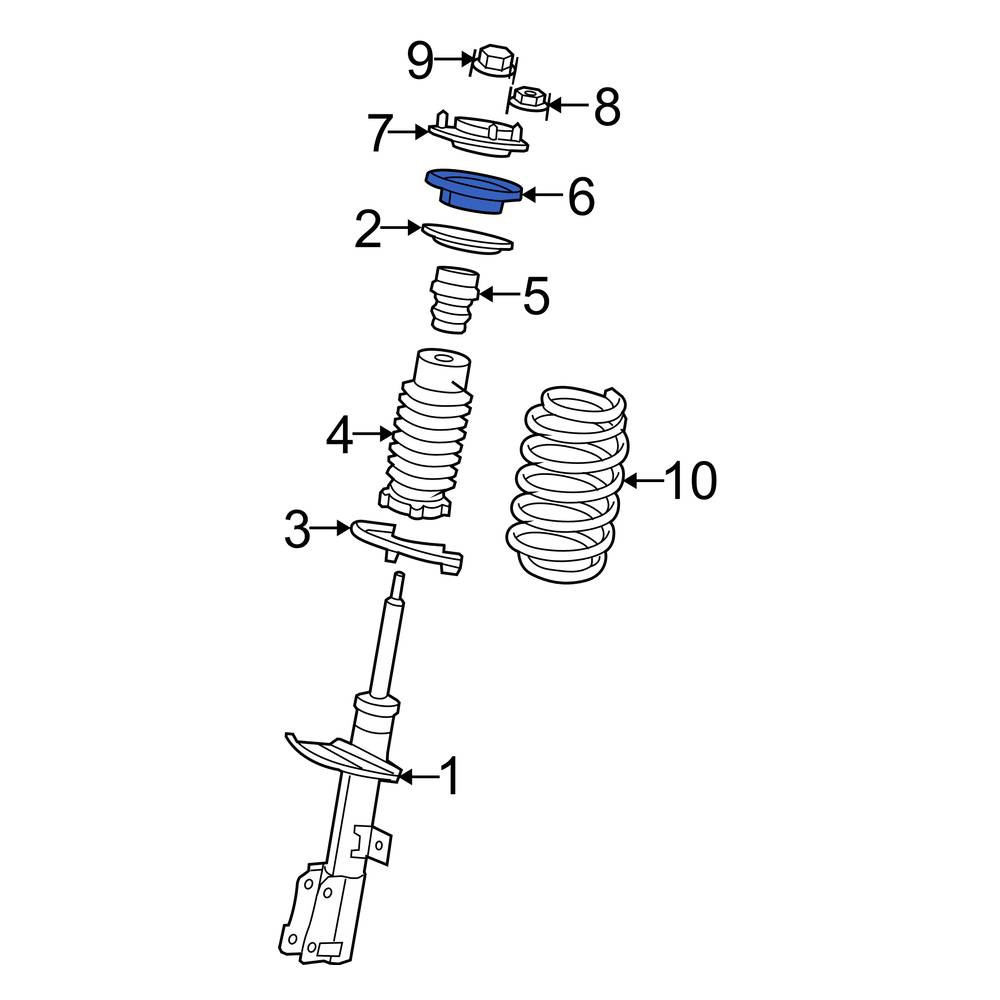 Chrysler OE 5171093AC - Front Suspension Strut Bearing