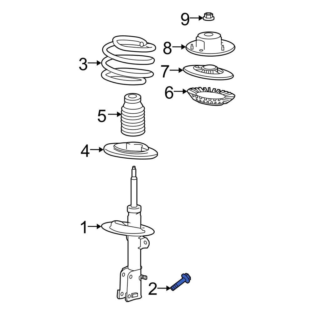 Chrysler OE 6505664AA - Suspension Strut Bolt