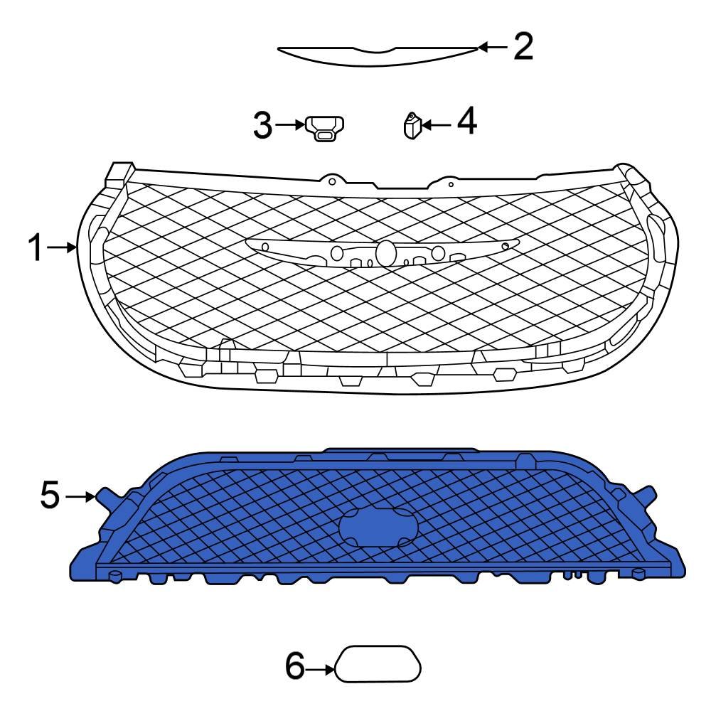 Chrysler OE 68445671AA - Front Lower Grille