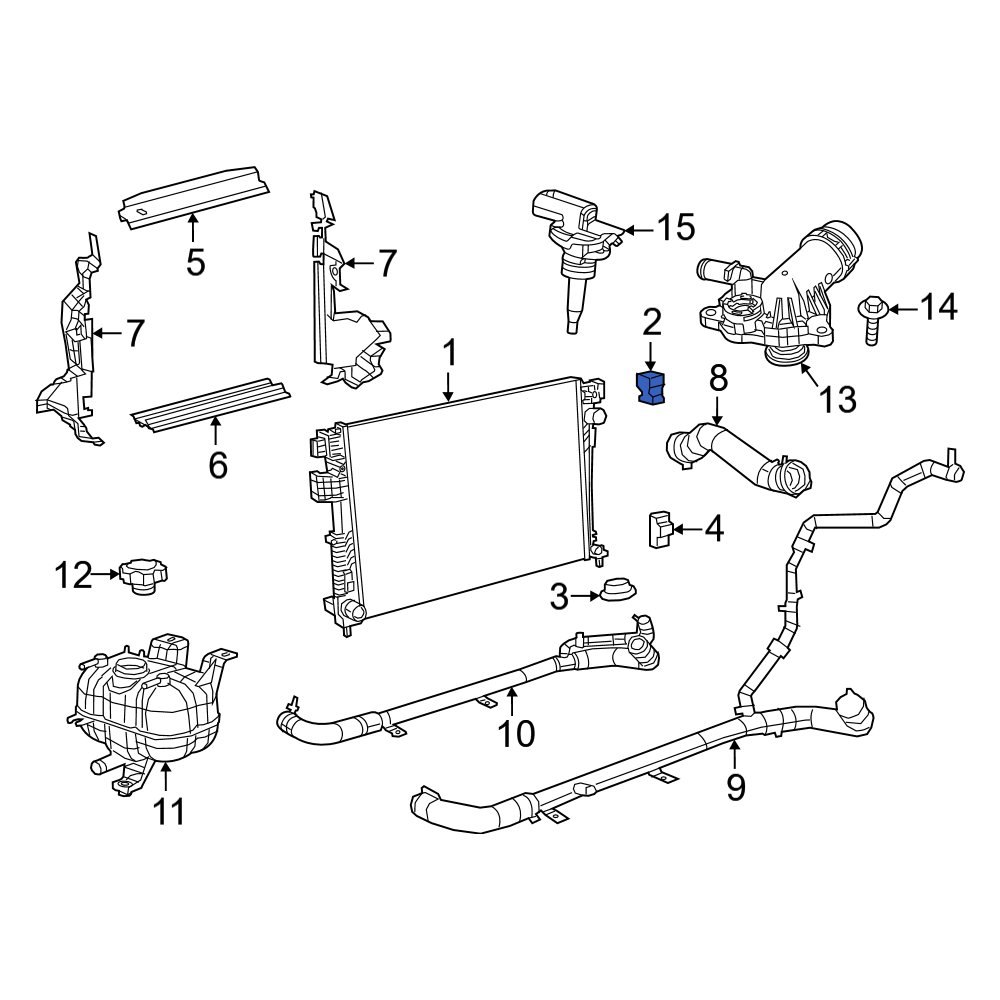 Chrysler OE 52014782AA - Upper Radiator Insulator