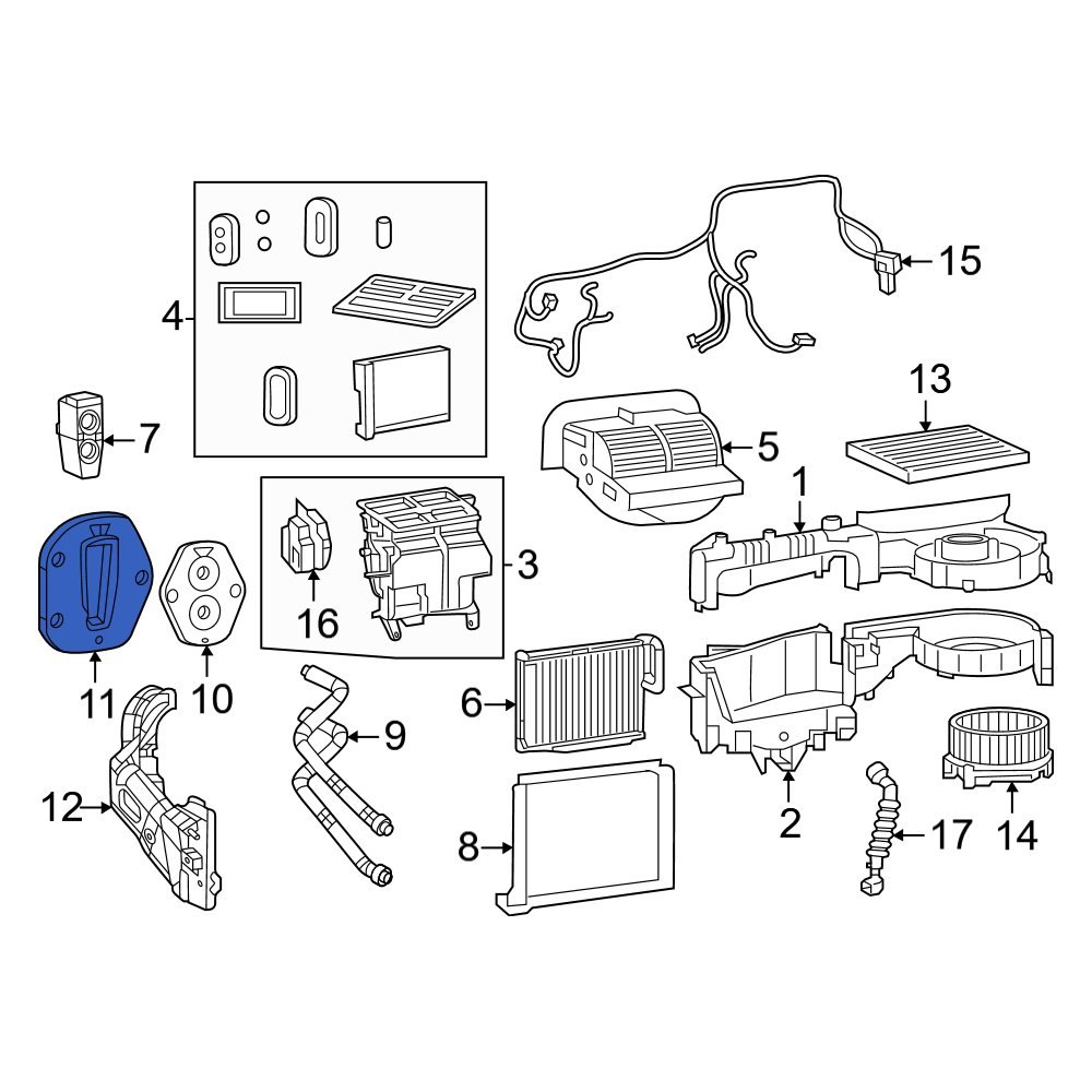 Chrysler OE 68309067AA - Front HVAC Air Inlet Door Actuator