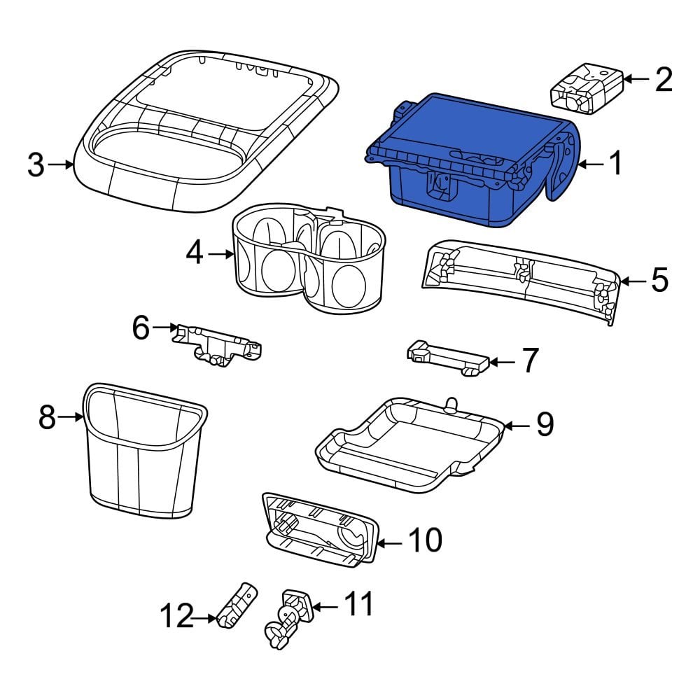 Chrysler OE 6EG66DX9AE - Console Compartment