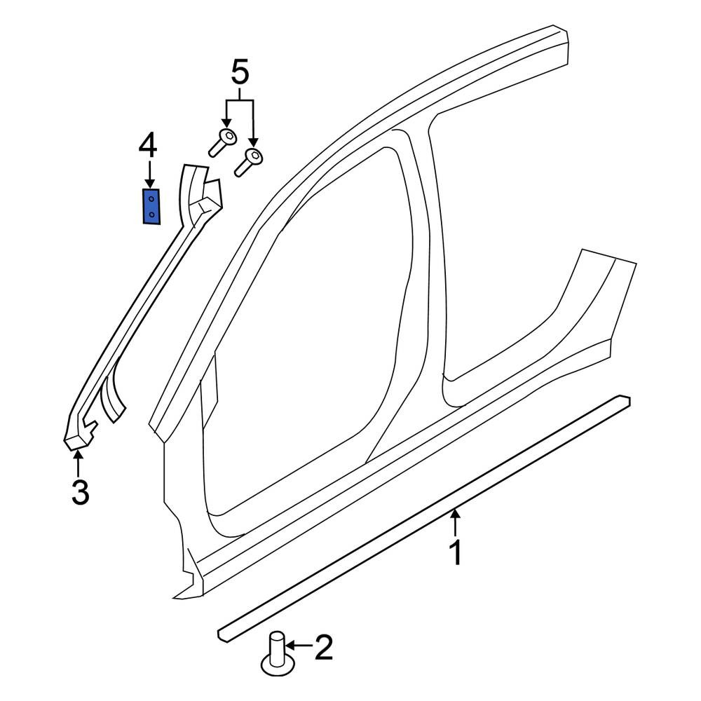 Chrysler OE 6508845AA - Outer Windshield Molding Nut