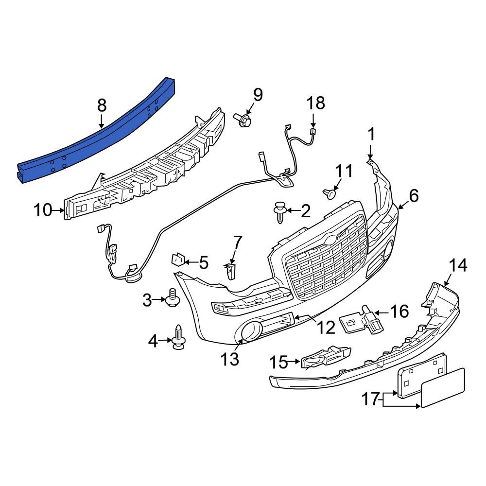 Chrysler OE 68100209AE - Front Bumper Impact Bar