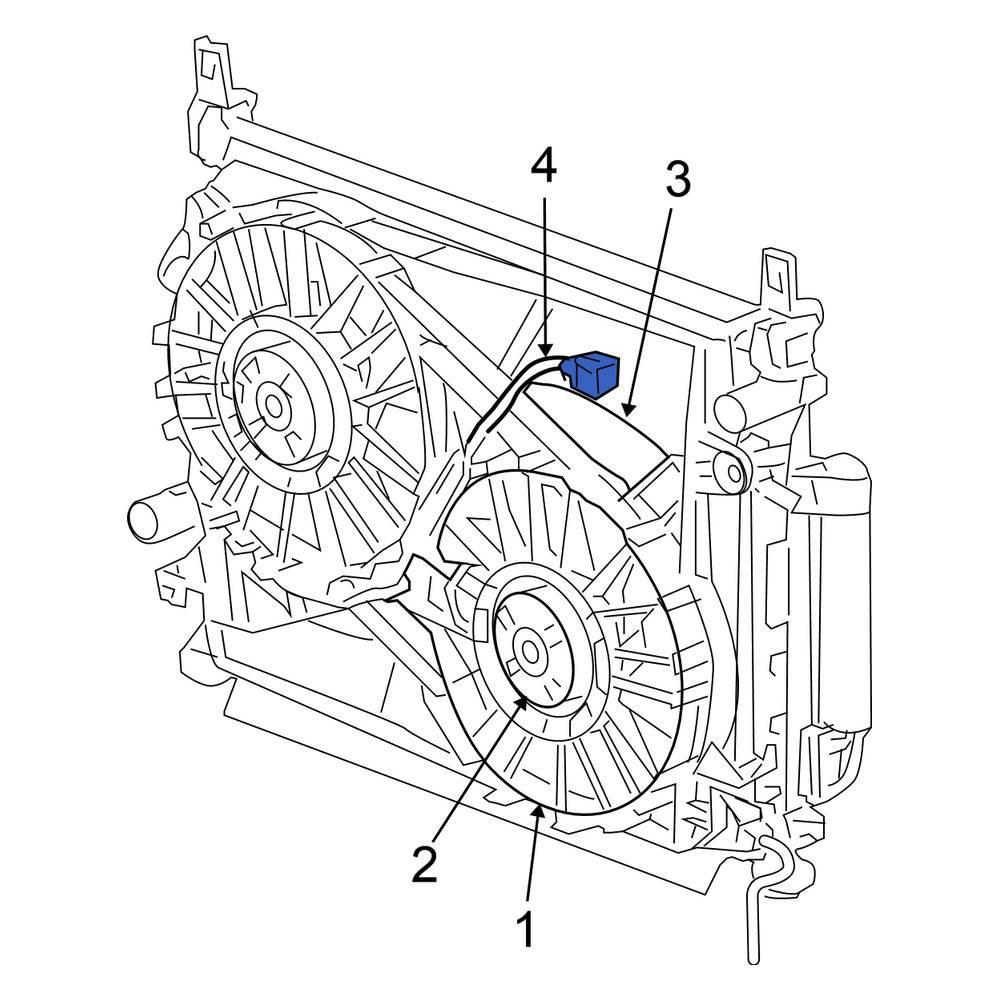 Chrysler OE 68050128AA - Engine Cooling Fan Motor Wiring Harness