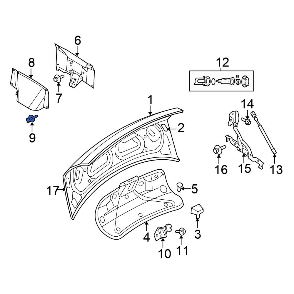 Chrysler OE 6506132AA - Fender Liner Retainer