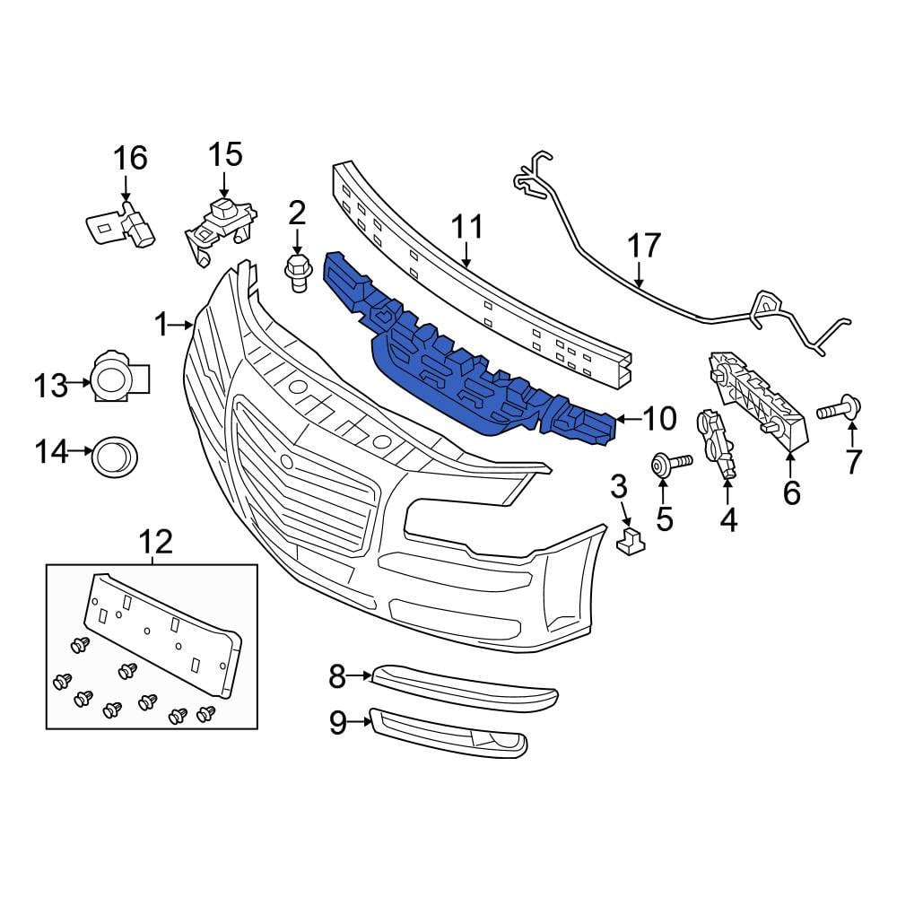 Chrysler OE 57010463AB - Front Bumper Impact Absorber