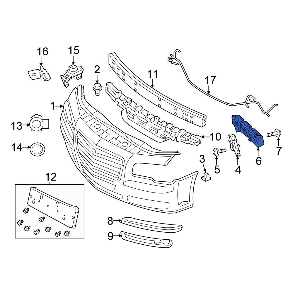 Chrysler OE 57010401AD - Left Lower Bumper Cover Bracket