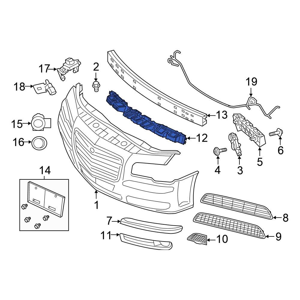 Chrysler OE 57010463AB - Front Bumper Impact Absorber