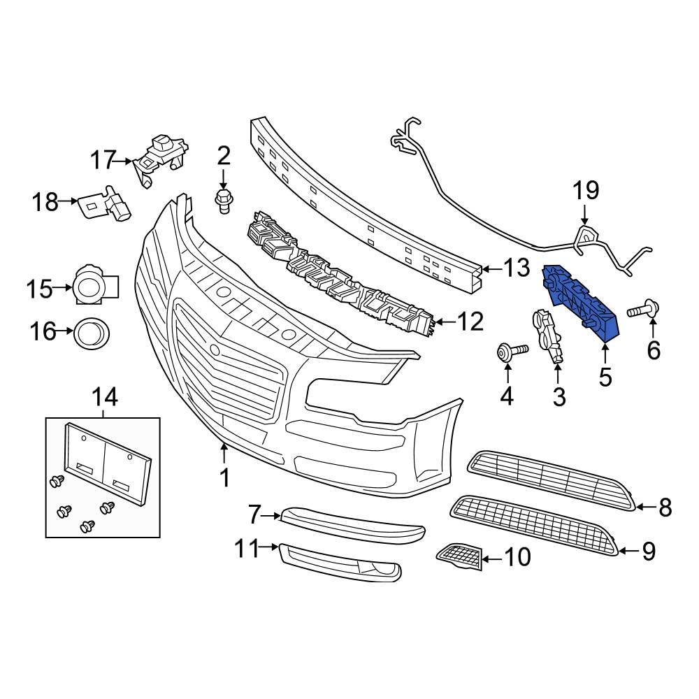 Chrysler OE 57010402AD - Right Lower Bumper Cover Bracket