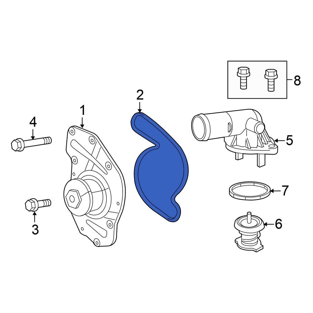 Chrysler OE 68087340AA - Engine Water Pump Gasket