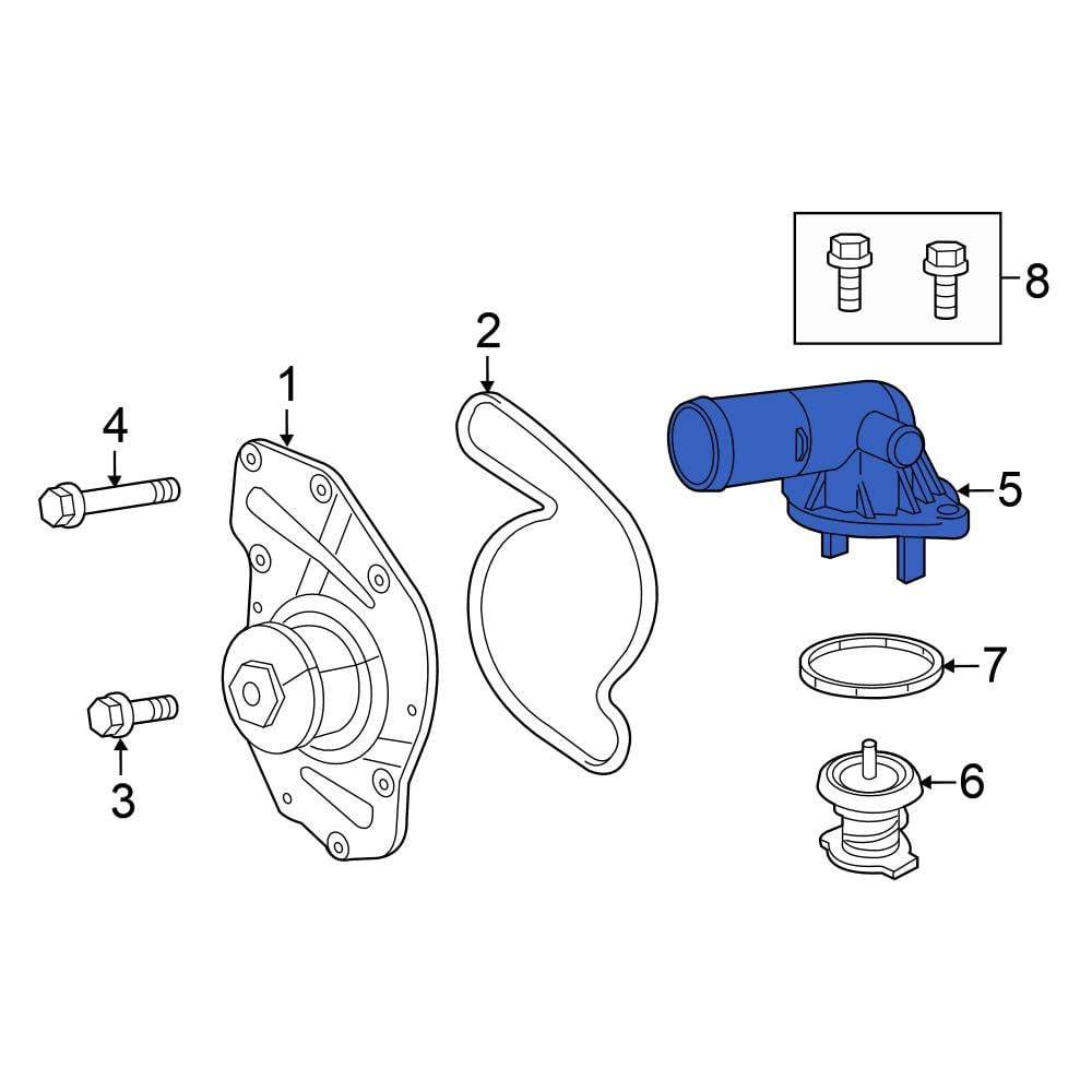 Chrysler OE 5184653AF - Lower Engine Coolant Thermostat Housing