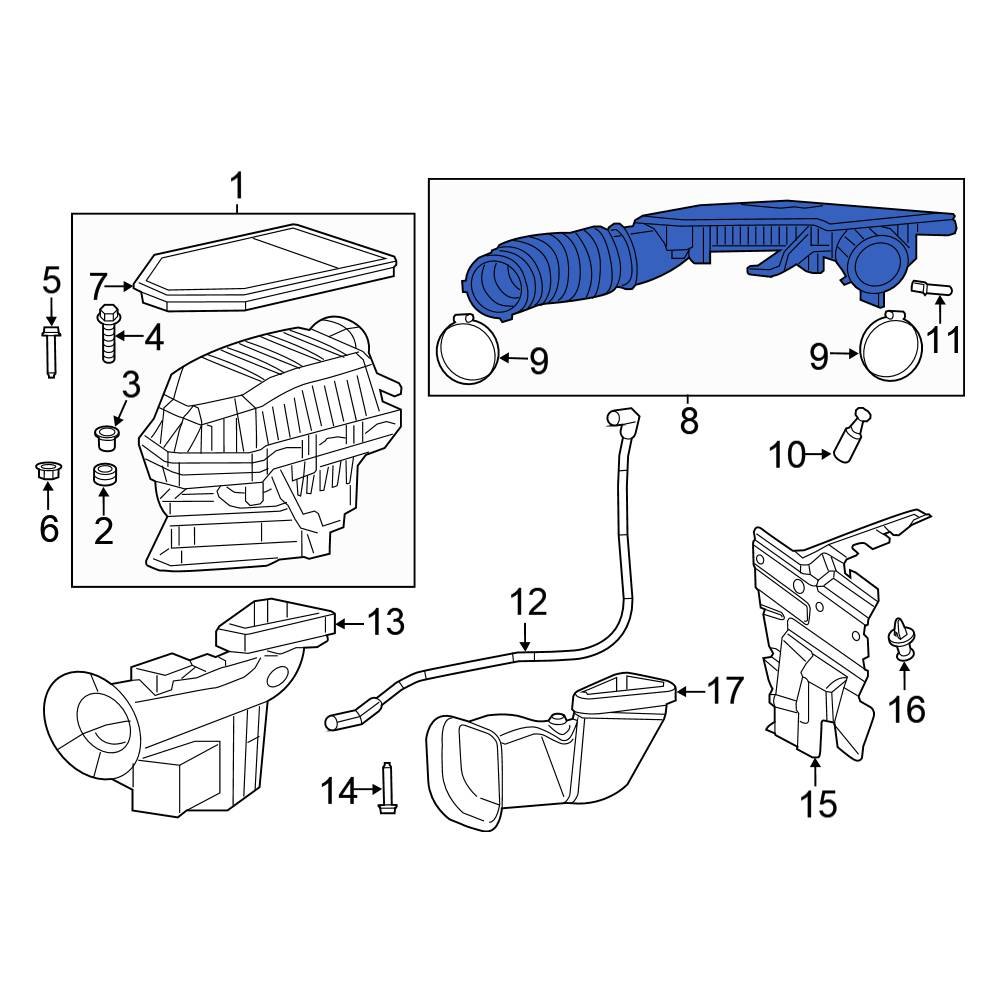 Chrysler OE 68413346AA - Engine Air Intake Hose