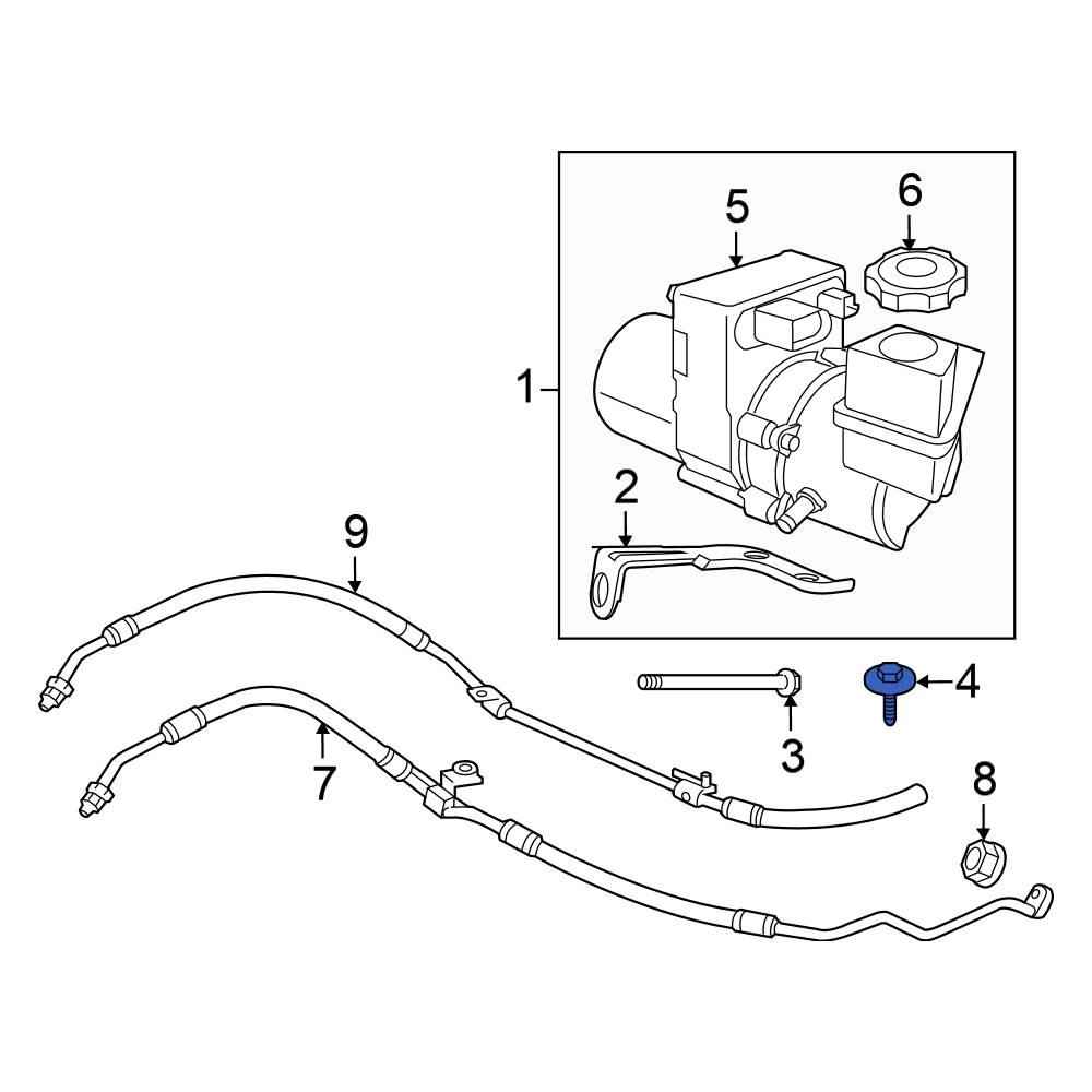 Chrysler OE 6506733AA - Power Steering Pump Mounting Bolt