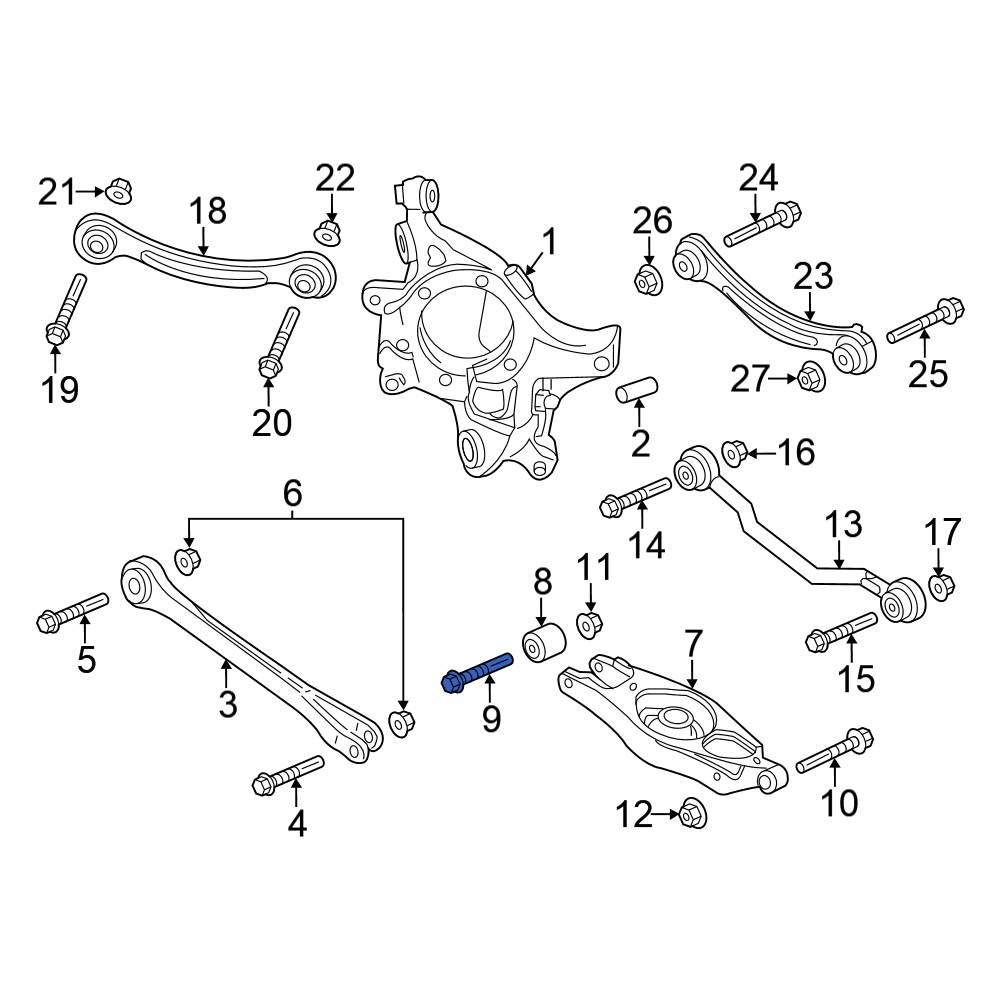 Chrysler OE 6503993 - Inner Suspension Control Arm Bolt